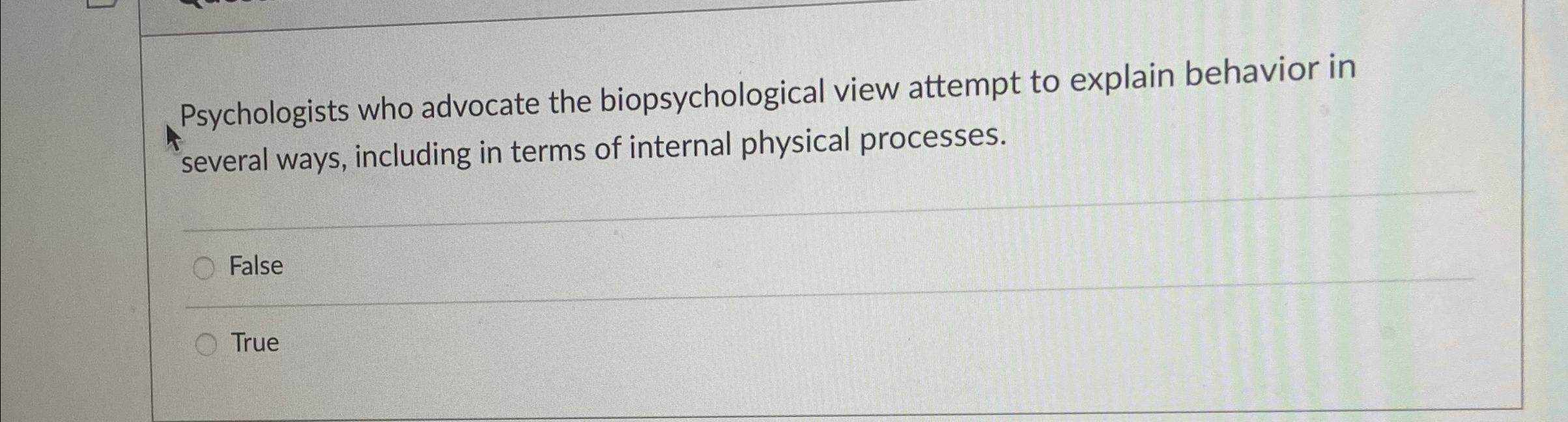 Solved Psychologists who advocate the biopsychological view | Chegg.com