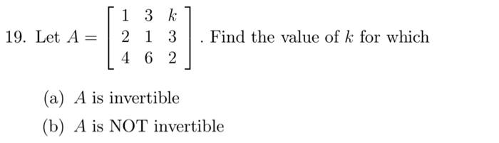 Solved 14. Suppose A is a 3×3 invertible matrix and | Chegg.com
