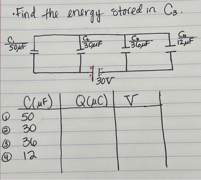 Solved - Find the energy stored in C3. | Chegg.com