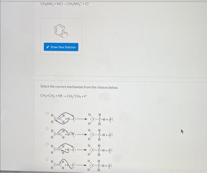Solved Draw the correct mechanism for each reaction below. | Chegg.com