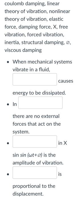 Solved coulomb damping, linear theory of vibration, | Chegg.com