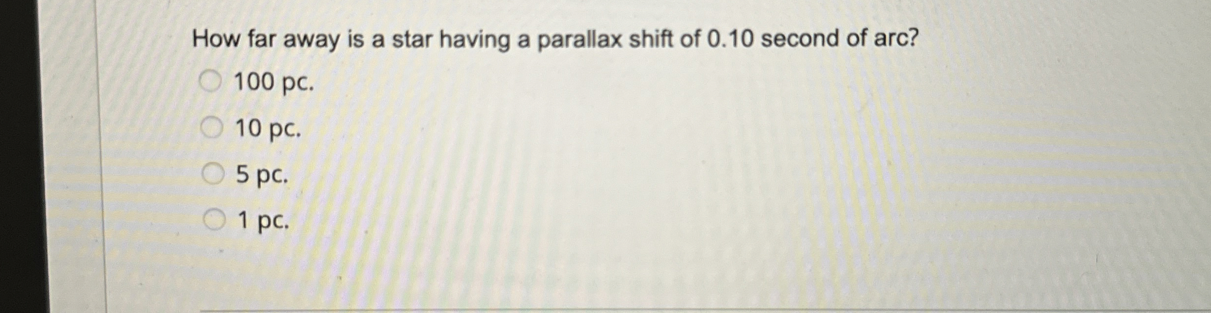 Solved How far away is a star having a parallax shift of | Chegg.com