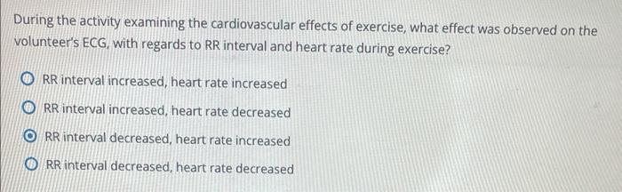 Solved During the activity examining the cardiovascular | Chegg.com