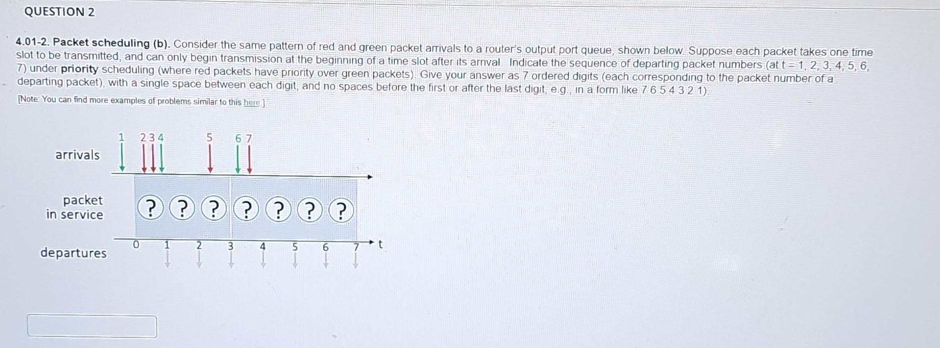 Solved 4.01-2. Packet scheduling (b). Consider the same | Chegg.com