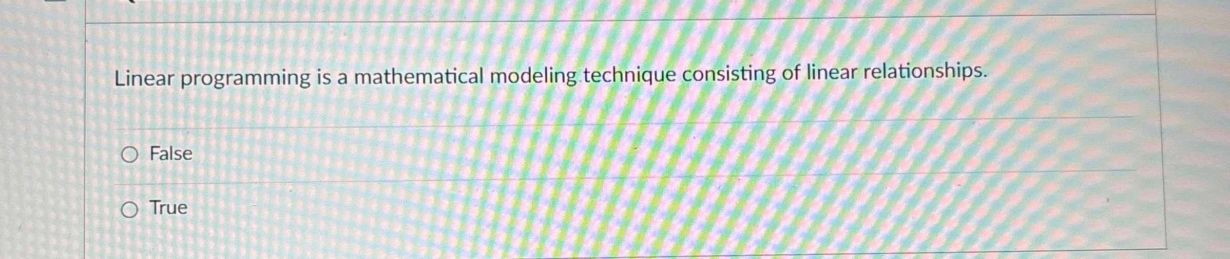 Solved Linear programming is a mathematical modeling | Chegg.com