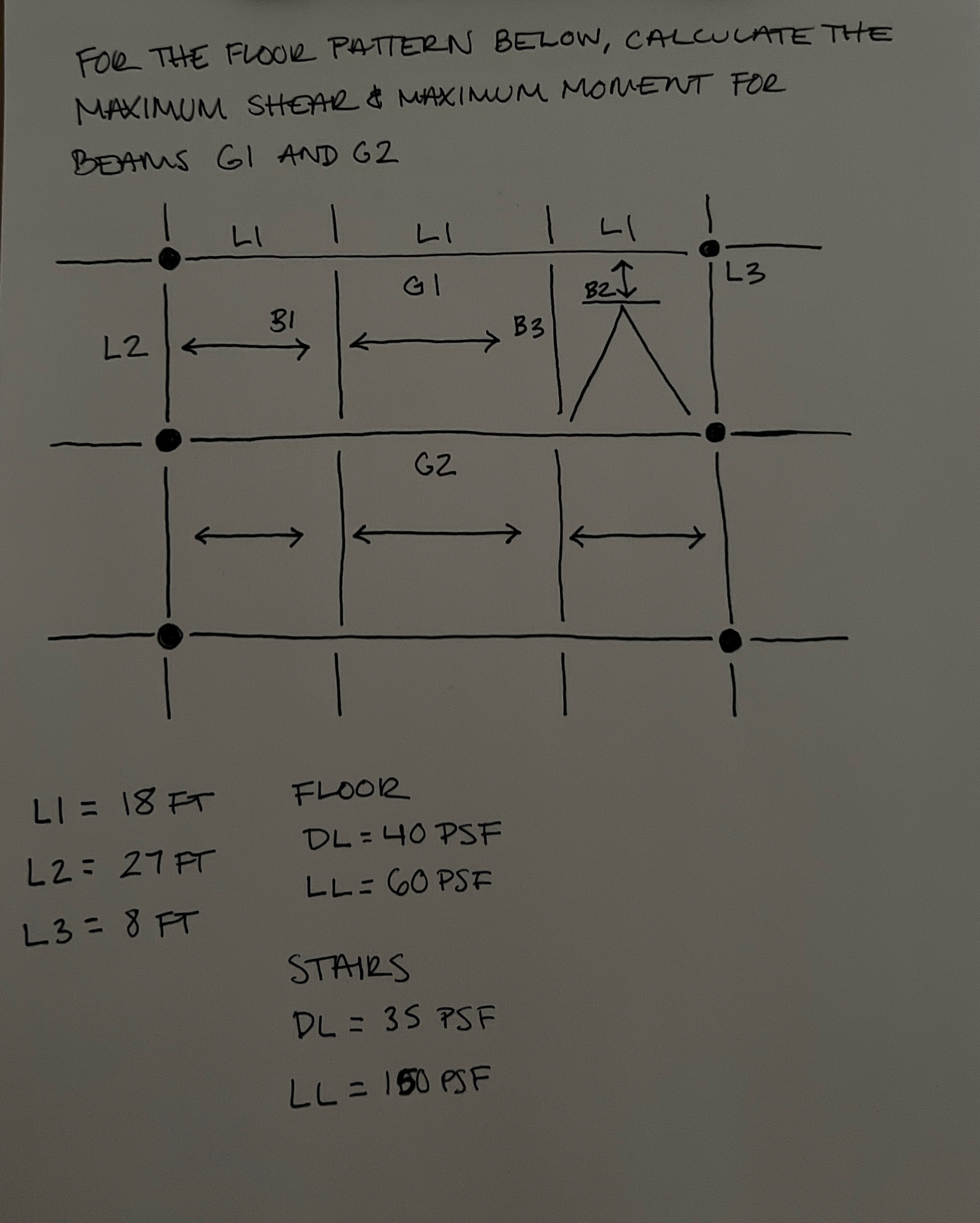 Solved FOR THE FLOOR PATTERN BELOW, calculate the MAXIMUM | Chegg.com