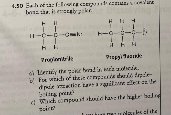 Solved 4.50 Each of the following compounds contains a | Chegg.com