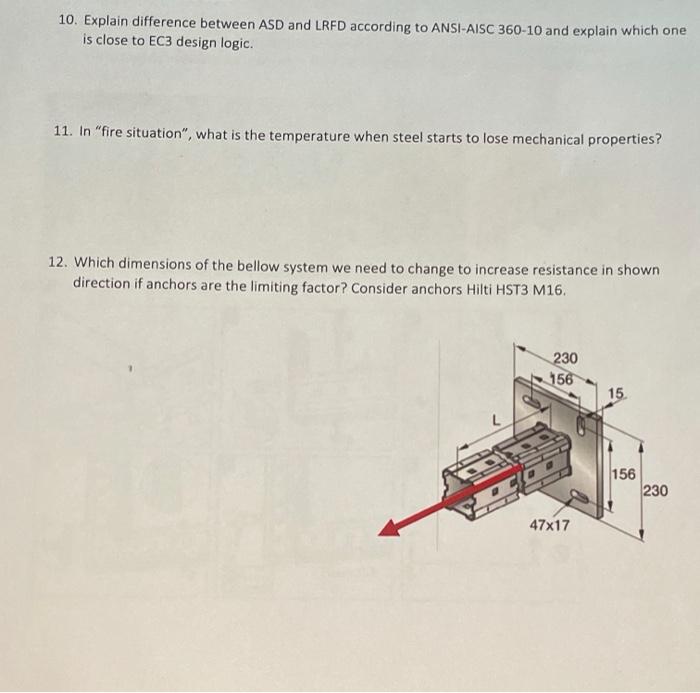 Solved 10. Explain difference between ASD and LRFD according | Chegg.com