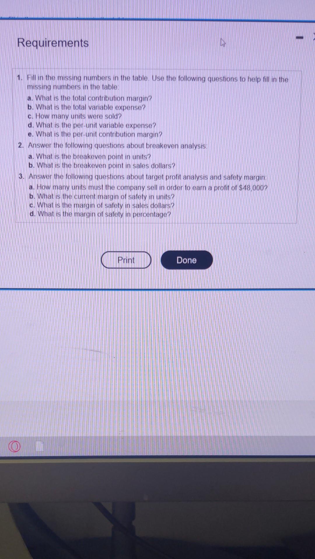 Solved 1. Fill in the missing numbers in the table. Use the | Chegg.com