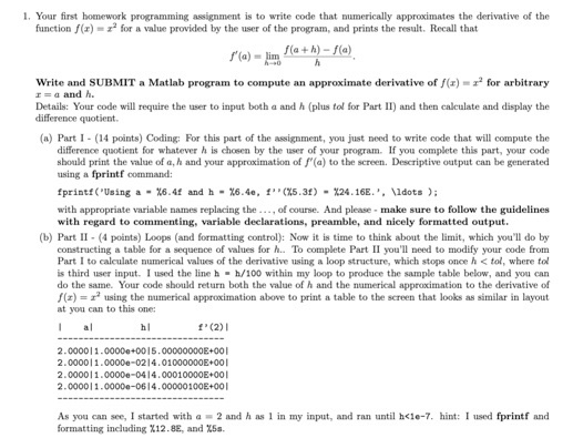 Solved 1. Your first homework programming assignment is to | Chegg.com