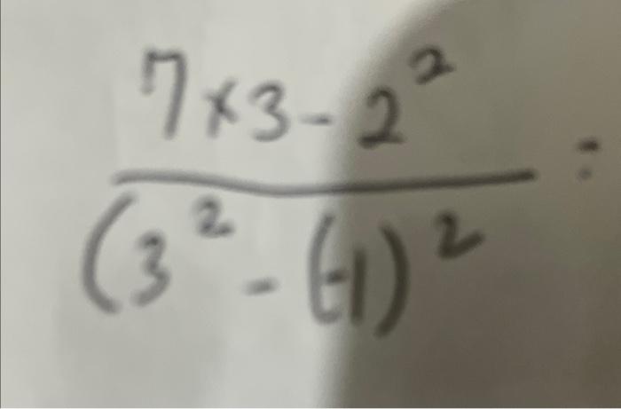 (32−(−1)27×3−22= | Chegg.com