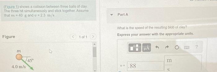 Solved (Figure 1) shows a collision between three balls of | Chegg.com