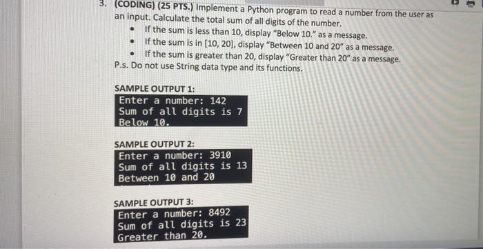 Solved Coding 25 Pts Implement A Python Program To Read 1381