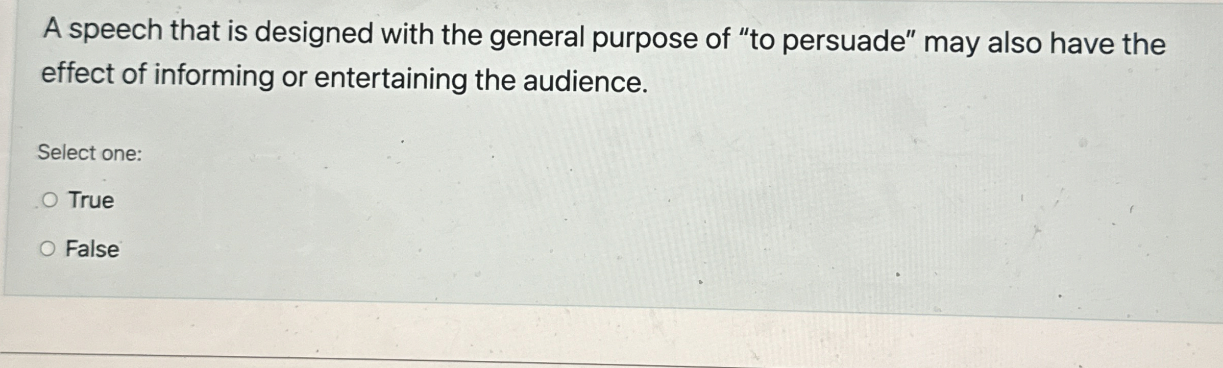 Solved A speech that is designed with the general purpose of | Chegg.com