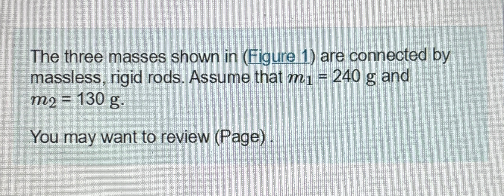 Solved The three masses shown in (Figure 1) ﻿are connected | Chegg.com