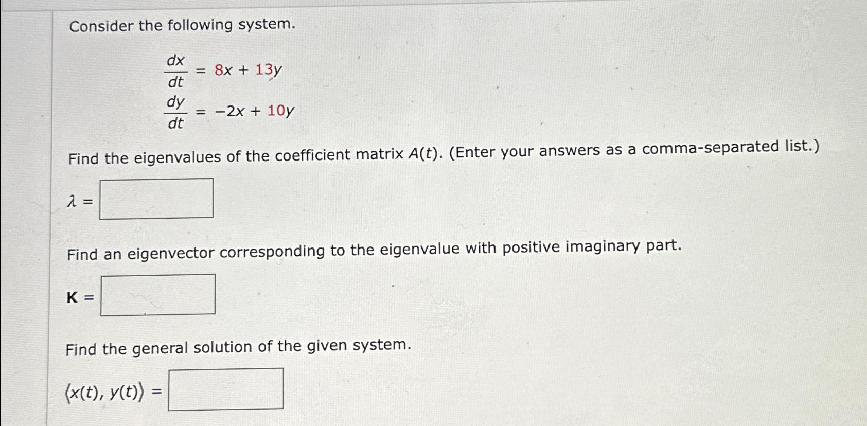 Solved Consider the following | Chegg.com