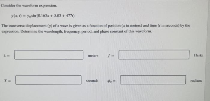 Solved Consider the waveform expression. | Chegg.com