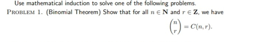 Solved Use mathematical induction to solve one of the | Chegg.com