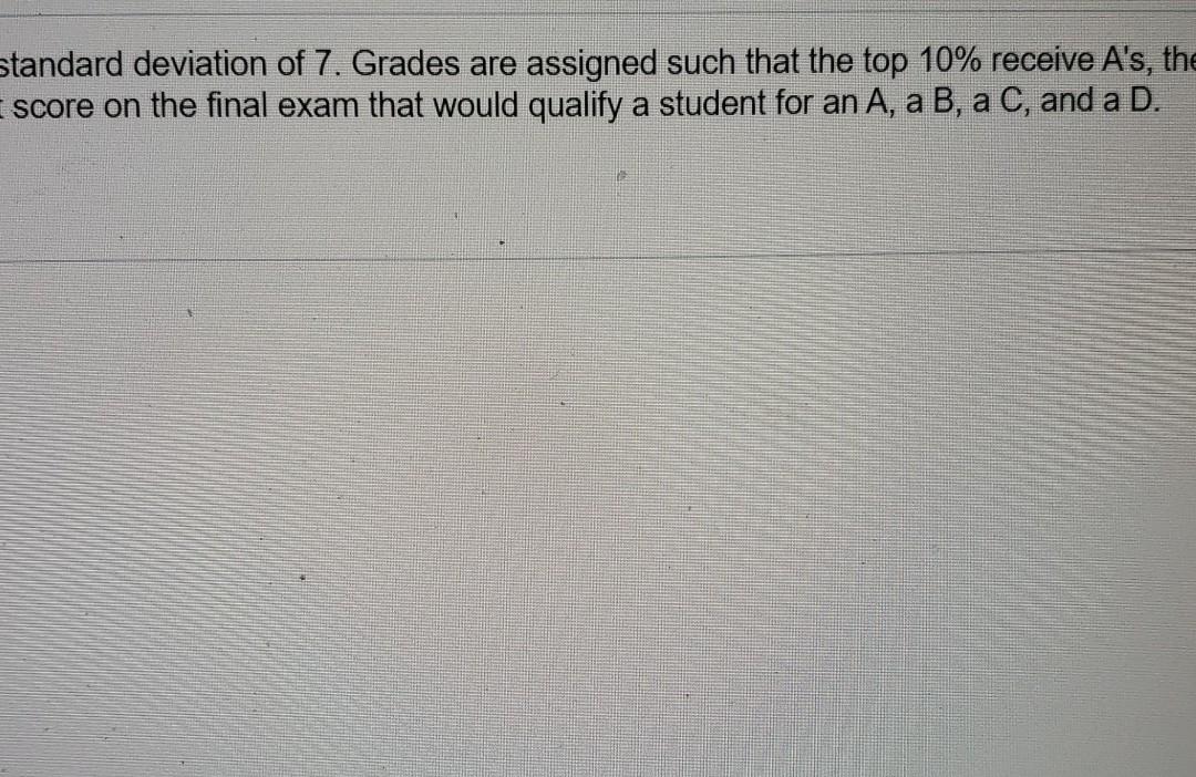 Solved In a large section of a statistics class, the points | Chegg.com