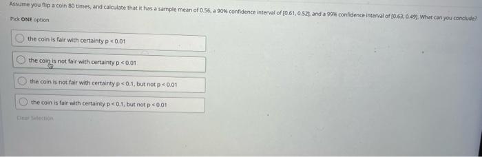 Solved Assume you fip a coin 80 times, and calculate that it | Chegg.com