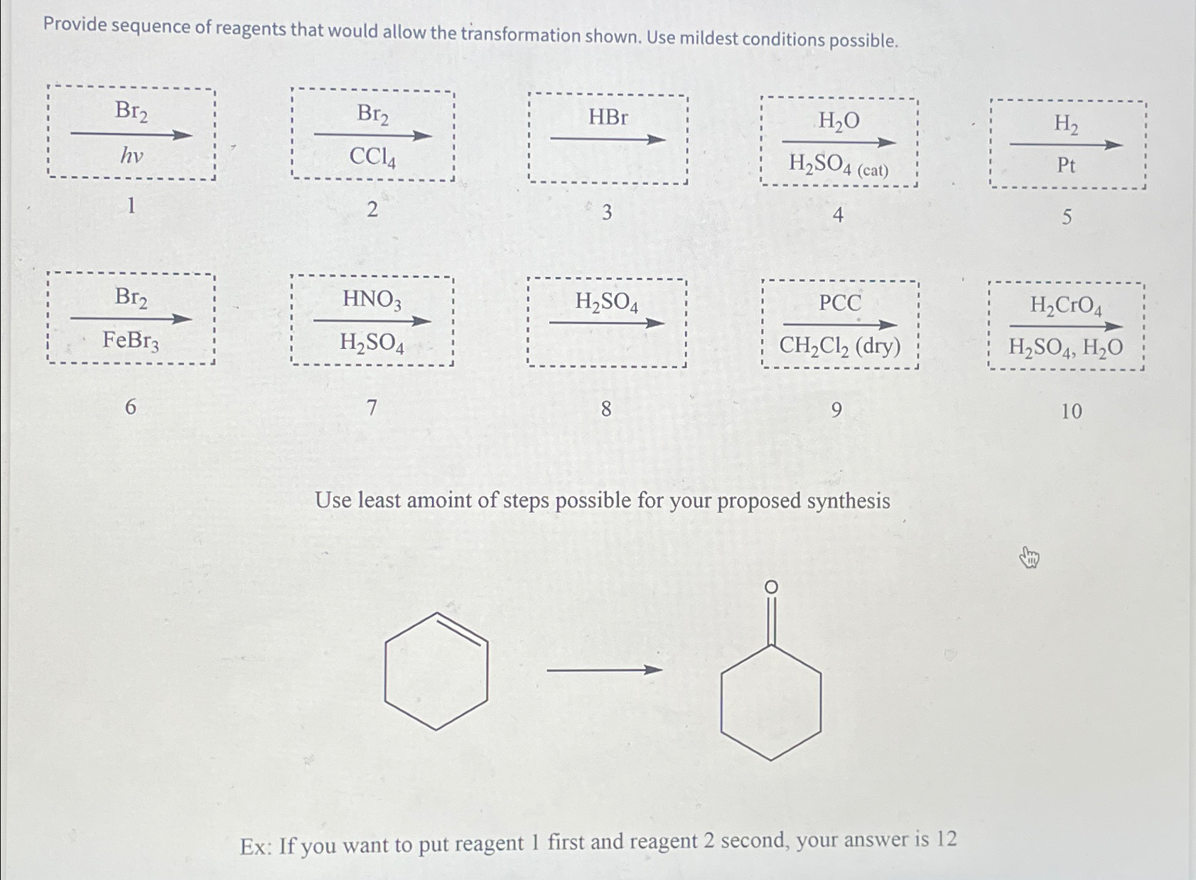Solved Provide sequence of reagents that would allow the | Chegg.com