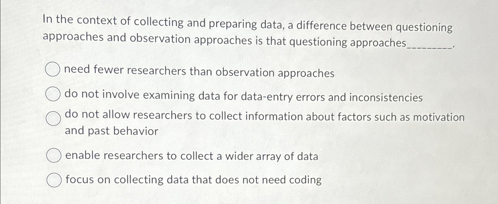 Solved In the context of collecting and preparing data, a | Chegg.com