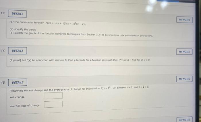 Solved For the polynomial function R(x)=−(x+1)2(x−1)3(x−2). | Chegg.com