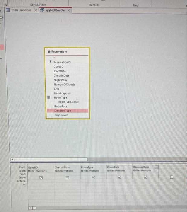 Solved Create a query based on tbIReservations that displays | Chegg.com