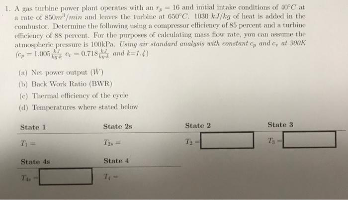 Solved plz use "variable specific heats" formula and refer | Chegg.com