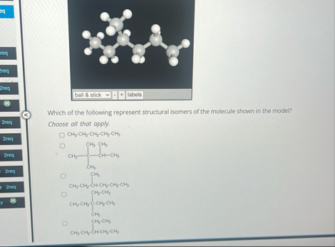 Solved Which of the following represent structural isomers | Chegg.com