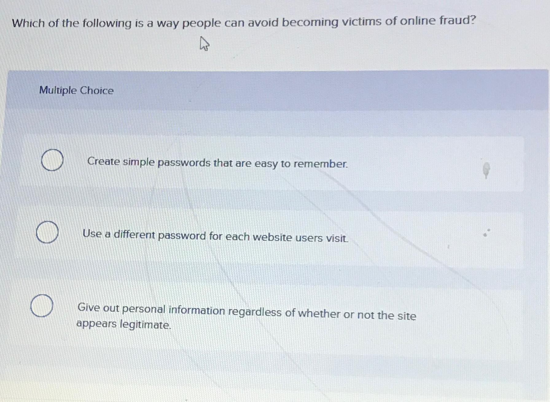 Solved Which of the following is a way people can avoid | Chegg.com