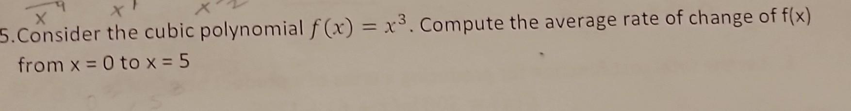 Solved Consider the cubic polynomial f(x)=x3. Compute the | Chegg.com