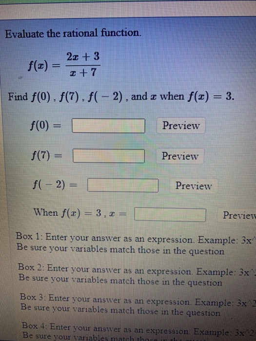 Solved Evaluate the rational function. 20 + 3 T +7 Find | Chegg.com