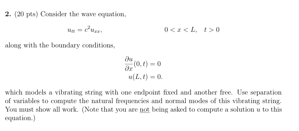 Solved (20 ﻿pts) ﻿Consider the wave | Chegg.com