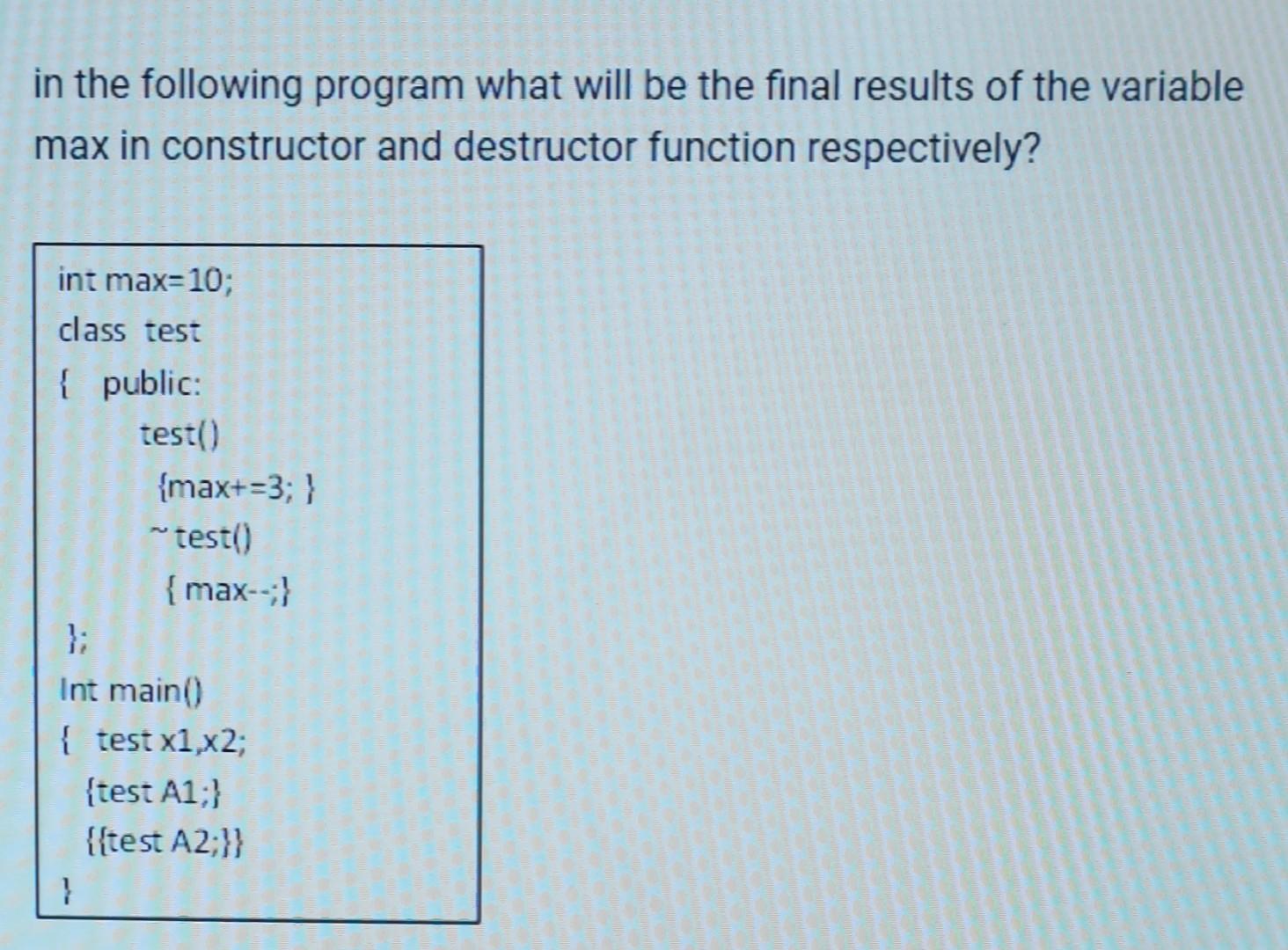 Solved in the following program what will be the final | Chegg.com