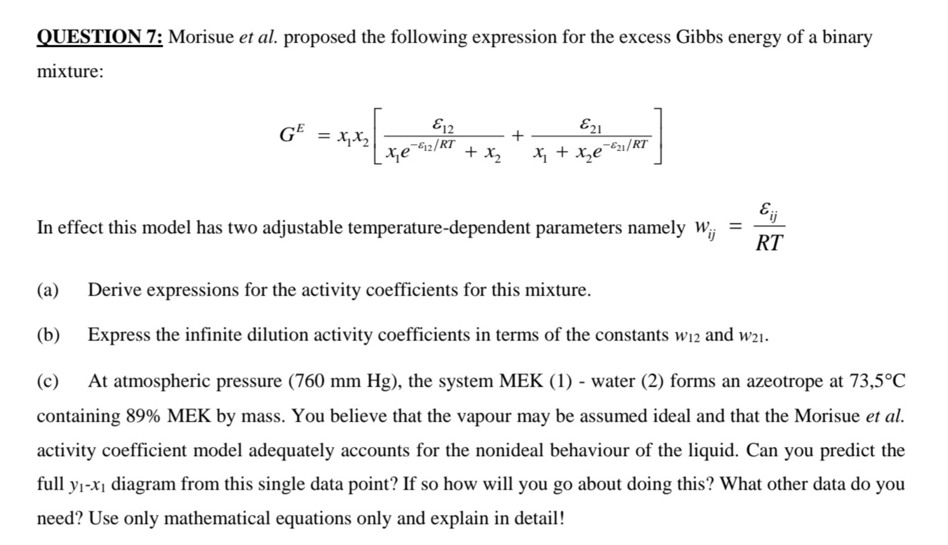 Solved QUESTION 7: Morisue et al. ﻿proposed the following | Chegg.com