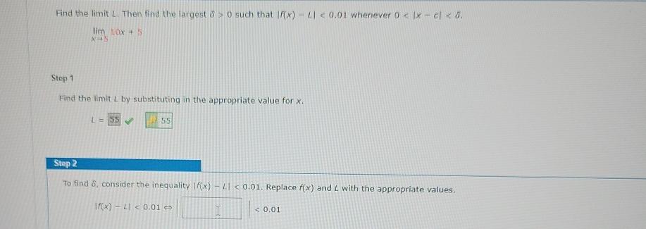 Solved Find the limit L. ﻿Then find the largest δ>0 ﻿such | Chegg.com
