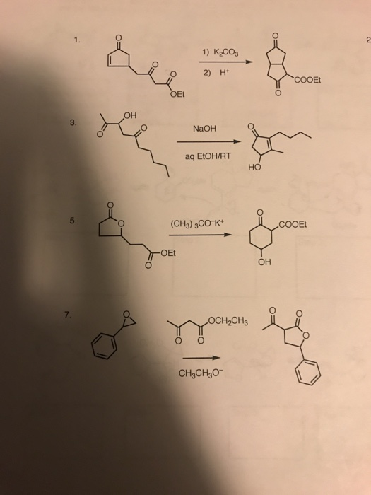 Solved 1. 22 1) K2CO3 2) H COOEt OEt OH 3 NaOH aq E1OH/RT HO | Chegg.com