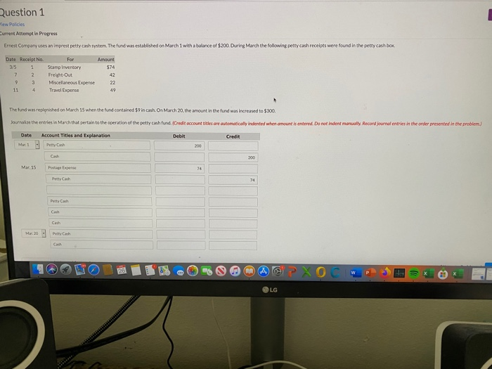 Solved Question 1 ew Policies Current Attempt in Progress | Chegg.com