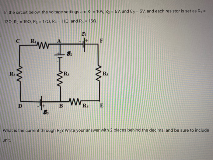 Solved In the circuit below, the voltage settings are &1 = | Chegg.com