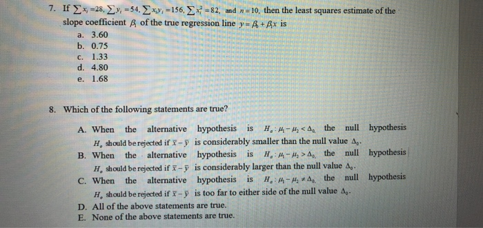 Solved 7. If x=28, 2, -54, x, = 156, x=82, and >=10, then | Chegg.com