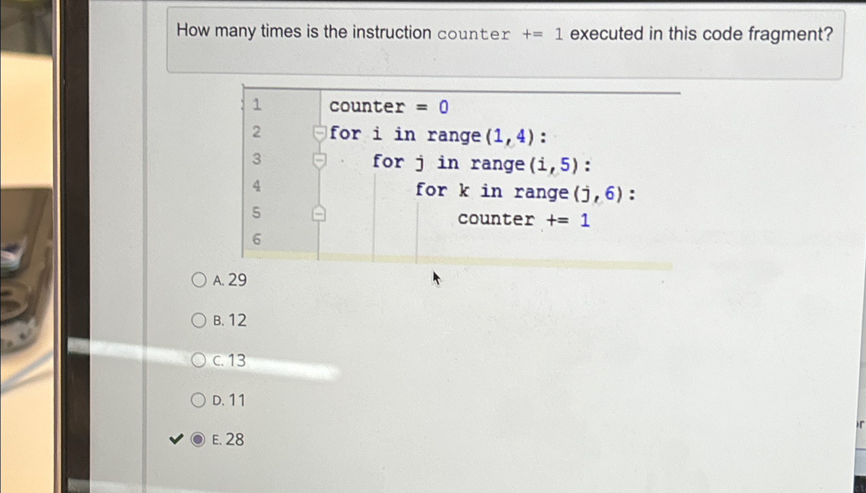 Solved How many times is the instruction counter +=1 | Chegg.com