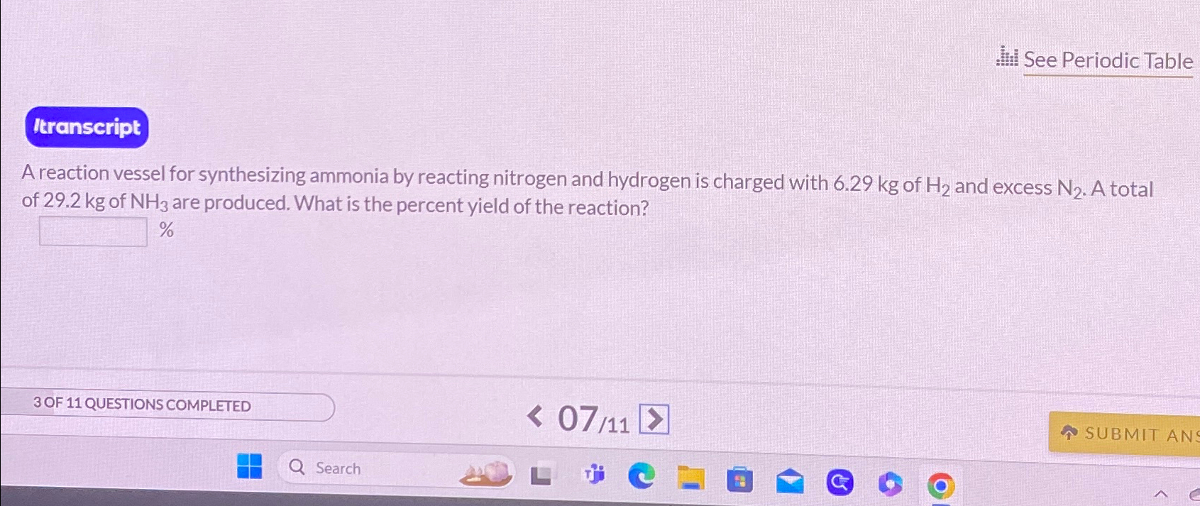 See Periodic TableA reaction vessel for synthesizing | Chegg.com