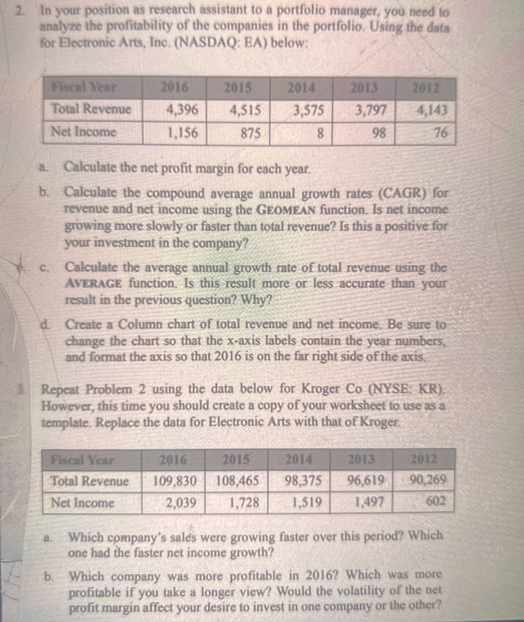 Solved I need help answering question 3a and 3b only. | Chegg.com
