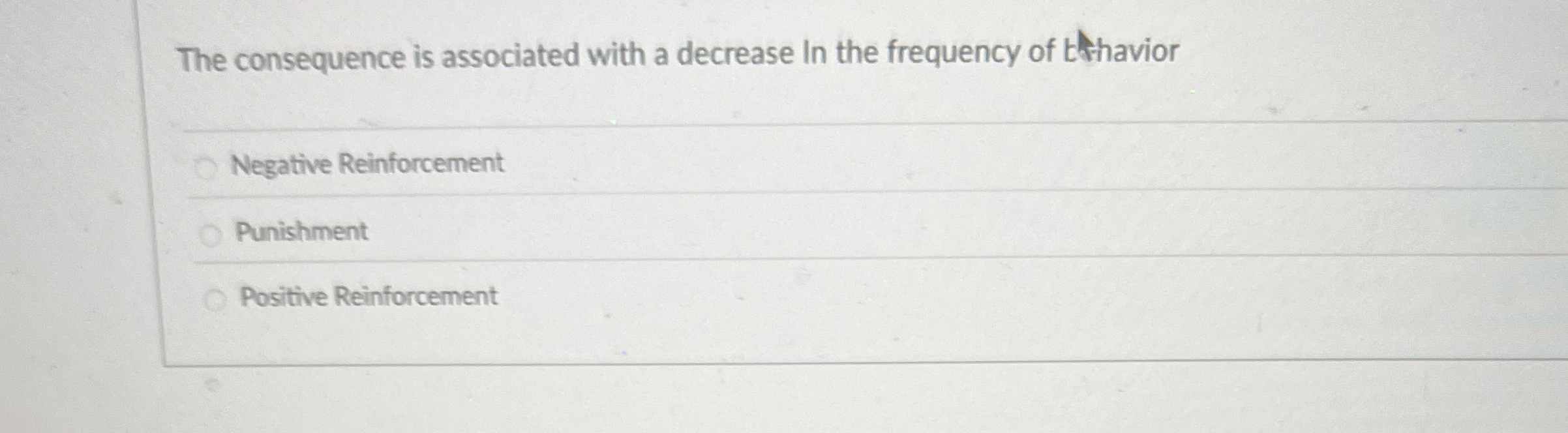 Solved The consequence is associated with a decrease In the | Chegg.com