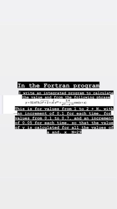 Solved Cos X A In The Fortran Program I Write An Integrated