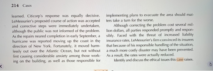 Solved CASE 4 Citicorpº William LeMessurier was | Chegg.com