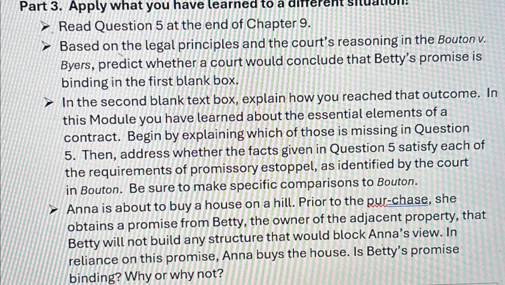 Solved Part 3. ﻿Apply what you have learned to a ditferent | Chegg.com