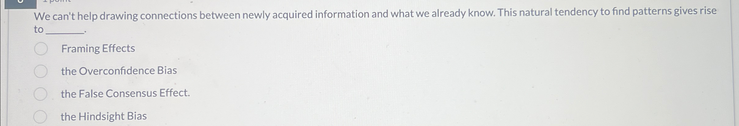 Solved We can't help drawing connections between newly | Chegg.com