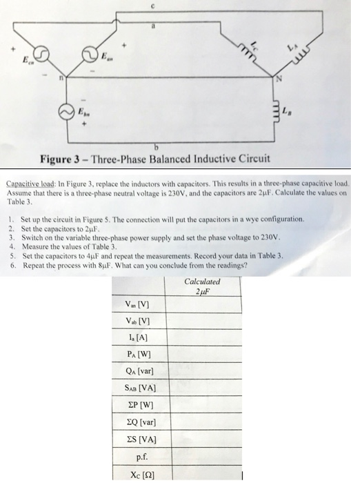 Solved Figure 3 - Three-Phase Balanced Inductive Circuit | Chegg.com